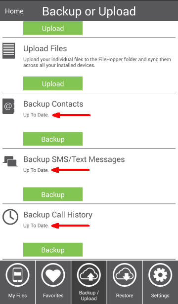 How do I know if I have Contacts, Call History, or Text Messages that should be backed up ...