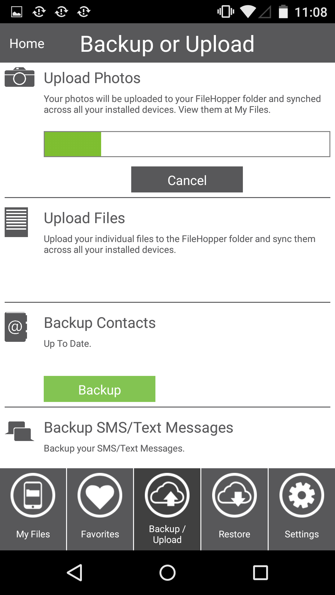 How do I manually select and upload my photos to FileHopper? - SecurityCoverage